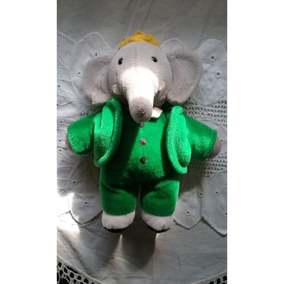 Gund | Toys | Vintage 988 Babar The Elephant King Plush Toy By Gund 9 ...